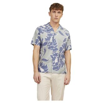 Jack & Jones Herren Jprblapalma Resort Shirt S/S Sn Freizeithemd 12252948,Green Tint/Fit:Relaxed Fit,XS