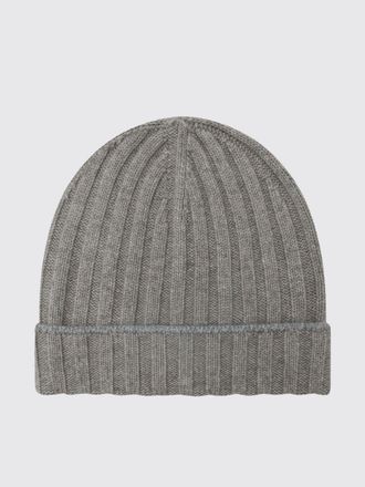 Brunello Cucinelli Bonnet beanie en pur cachemire tricot&eacute; en c&ocirc;tes