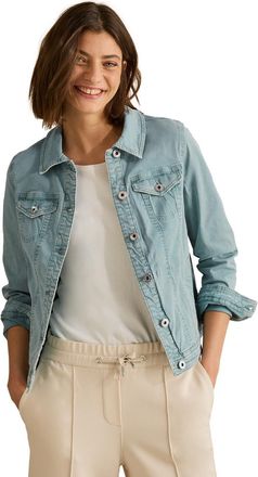 Cecil Damen B212606 Jeansjacke, cool salvia Green, XS