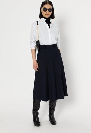 Gerard Darel Jupe midi évasée unie - BLANCHE - Marine