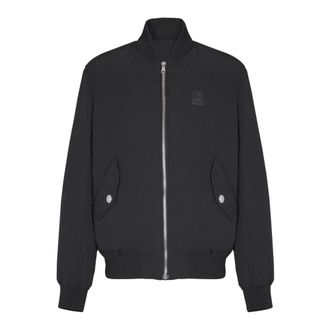 Balmain Logo Nylon Bomberjacke - - Jackets - Herren - Schwarzk - XL