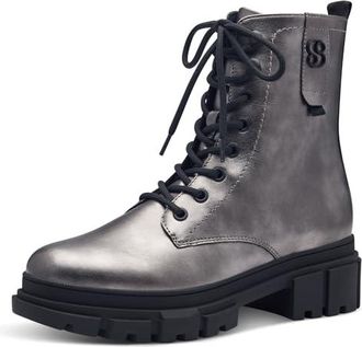 s.Oliver Bottines Plates en Dentelle pour Femme 5-25214-41, Ardoise, 41 EU