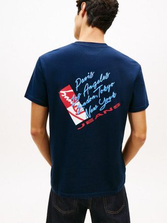 Tommy Jeans T-Shirt TJM REGULAR FIT SIGN SHIFT mit Label-Print, Baumwoll-Jersey