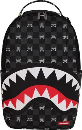 Sprayground Peeking Character Check Rucksack - - Bags - unisex - Schwarzk - ONE SIZE