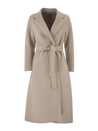 Max Mara Knielanger Mantel - Wei&szlig;