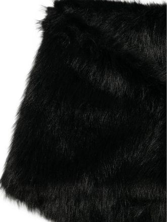 Simone Rocha Triangular Faux Fur Scarf - Black