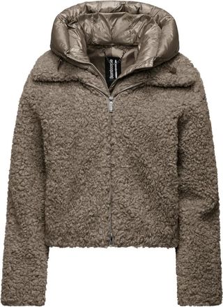 Bomboogie Femme, Vestes, Beige, Taille: 44 FR Manteau Court Bimati&egrave;re avec Capuche Amovible