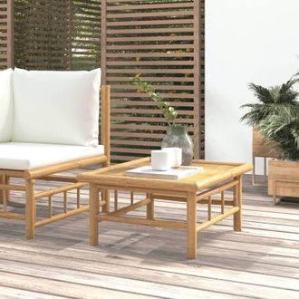 vidaXL Table de jardin 65x55x30 cm bambou Vidaxl