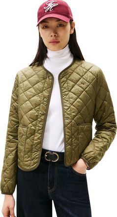 Tommy Hilfiger Damen Steppjacke Padded Quilted Wasserabweisend, Gr&uuml;n (Utility Olive), XL