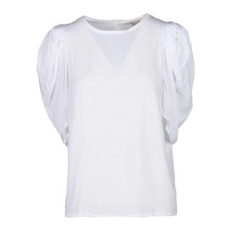 Think Femme, Blouses et Chemises, Blanc, Taille: 42 FR Chemisier en viscose