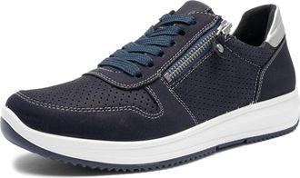Ara Damen Osaka Sneaker, BLAU,Silber, 37.5 EU Weit
