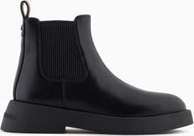 A|X Armani Exchange Femme Margot, Metal Logo, Ribbed Band Bateau, Noir, 38.5 EU