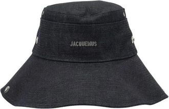 Jacquemus Caps & M&uuml;tzen - De-N&icirc;mes Bucket Hat - Gr. 56 - in Schwarz - f&uuml;r Damen