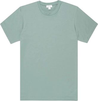 Sunspel Homme, Tops, Vert, Taille: M Riviera Crew T-Shirt