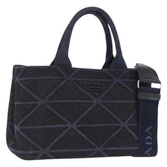 Prada Pre-owned Canvas Tote Bag - - Pre-owned - Damen - Schwarzk - ONE SIZE