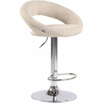 Clp Tabouret de bar moderne &eacute;l&eacute;gant en tissu chrom&eacute; avec des reproches de pied de diff&eacute;rentes couleurs Couleur : Cr&egrave;me