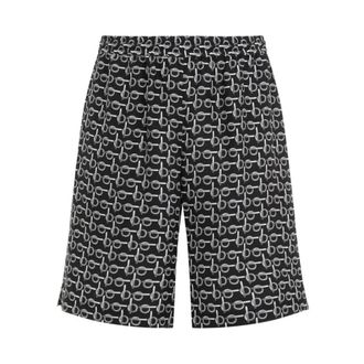 Burberry Monogramm-Print Relaxed Fit Shorts - - Shorts - Herren - Schwarzk - L