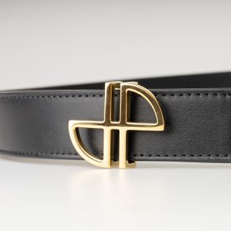 Patou Logo Buckle Belt - Black