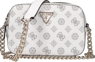 Guess Femme, Sacs, Blanc, Taille: ONE Size Noelle Faux Leather Bag