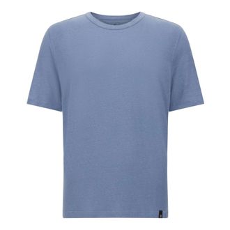 Boggi Milano Homme, Tops, Bleu, Taille: M T-shirt en jersey de lin extensible