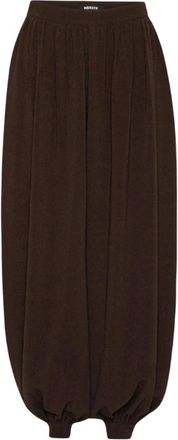 Rotate Rotate Birger Christensen, Femme, Pantalons, Brun, Taille: 40 FR Balloon Pleated Pants