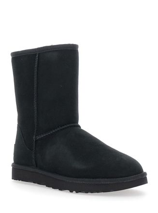 UGG Womens Boots Classic Short Black Suede Leather