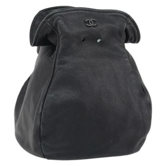 Chanel Sac Seau en Cuir Vintage Pre-owned - Femme - Pre-owned - Noir - Taille: ONE Size