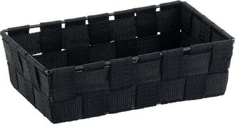 KELA Kela 23011 Korb Alvaro 23x15x6cm aus Kunststoff in Schwarz, Plastik, 23 x 15 x 6 cm