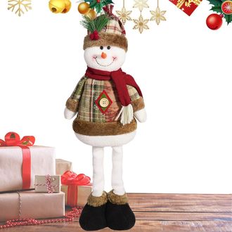 Generic Weihnachtsmann-, Weihnachtsationen | Stehender Weihnachts-mit ausziehbaren Beinen -Plüsch | -Figur, weihnachtliche Heimation für Weihnachtsbaum, Tisch