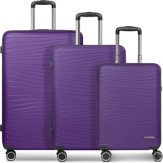 Franky Dallas 3.0 Hartschalen-Trolley mit 4 Rollen Koffer Set 3 Teilig | Ausgestattet mit TSA-Schloss, Dehnfalte, Leicht | Carry on Luggage f&uuml;r M&auml;nner-Frauen
