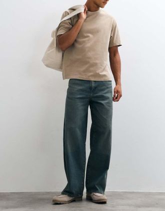 Wrangler Baggy-Jeans in verwaschenem Blau