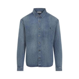 Saint Laurent Herren, Shirts, Blau, MGr&ouml;&szlig;e