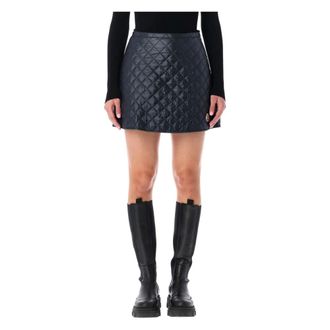Moncler Femme, Jupes, Bleu, Taille: 36 FR Mini-jupe matelass&eacute;e en losanges