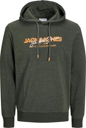Jack & Jones Sweat à Capuche Jjalvis Sweatshirt, Kaki, L Homme