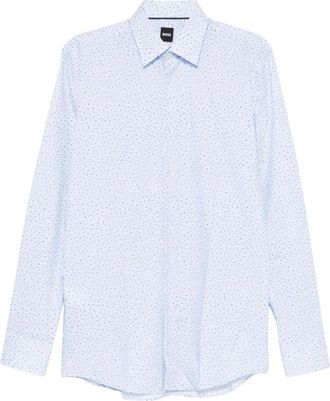 HUGO BOSS Homme, Chemises, Blanc, Taille: XL Chemise en coton imprim&eacute;