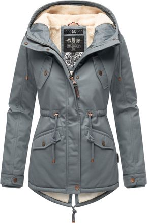 Marikoo Damen Winterjacke Manolya mit Teddyfellfutter & Baumwoll-Obermaterial