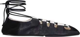 Alaia Schn&uuml;rballerinas