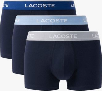 Lacoste Lot de 3 boxers en coton m&eacute;lang&eacute;