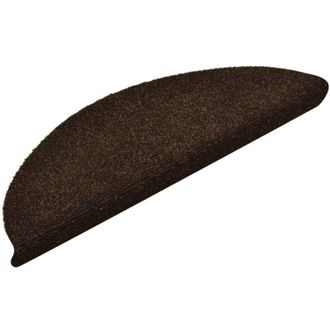 vidaXL Stufenmatten Selbstklebend 15 Stk. 56x17x3 cm Braun Halbrund Vidaxl