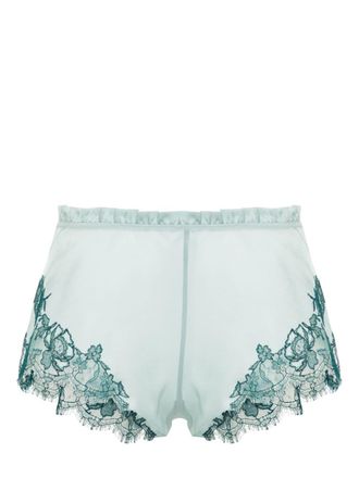 Carine Gilson Pyjamashorts mit Spitze - Blau
