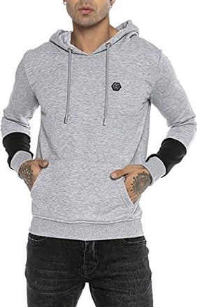 Red Bridge Sweat à Capuche pour Homme Pull-Over avec Capuchon Zipped Hoodie Gris XXL