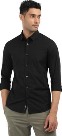 Calvin Klein Chemise Homme Slim Stretch Shirt Manches Longues, Noir (CK Black), S
