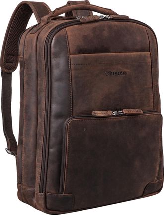 STILORD XL Herren-Businessrucksack aus Leder braun - 15-17 Zoll großer Arbeitsrucksack - Männer Laptop-Rucksack - Vintage Office-Bag aus Echtleder Harlow