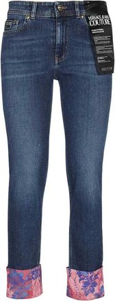 Versace Jeans Couture Femme, Jeans, Bleu, Taille: W24 Jean avec revers de cheville