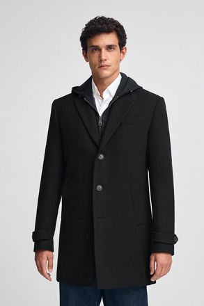 Polo Club Mantel Clement schwarz mit Polo Club-Logo