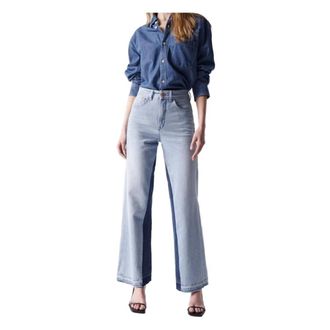 Salsa Push in Wide Leg Jeans mit geheimer Eleganz - - Jeans - Damen - Blau - W28 L32