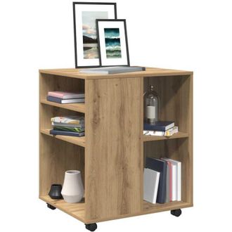vidaXL Vidaxl - Armoire roulante ch&ecirc;ne artisanal 60x53x72 cm bois ding&eacute;nierie
