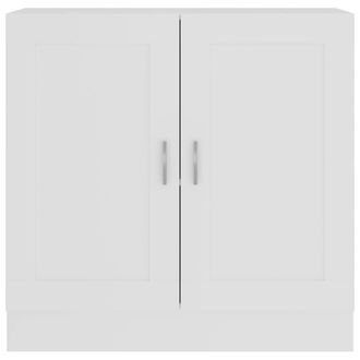 Generic B&uuml;cherschrank mit 2 T&uuml;ren, Moderner Aufbewahrungsschrank aus Holzwerkstoff, Freistehendes B&uuml;cherregal f&uuml;r Wohnzimmer, Heimb&uuml;ro und Arbeitszimmer (Wei&szlig;