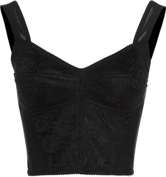 Dolce & Gabbana Femme, Tops, Noir, Taille: 46 FR Shaper Corset Bustier