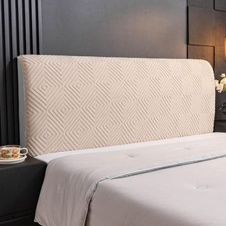 Generic Moderne einfarbige Kopfteil Bezug Queen King Bettkopfteil Bezug Staubschutzh&uuml;lle f&uuml;r Schlafzimmerdekoration Beige California King: 170-190 cm / 63-74 